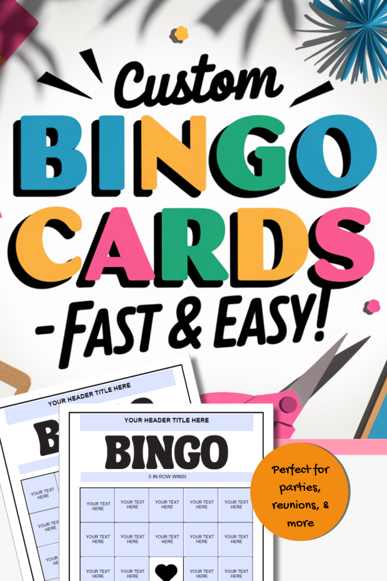 Create Custom Bingo Cards Fast: Easy Fillable PDF Template Guide for ...