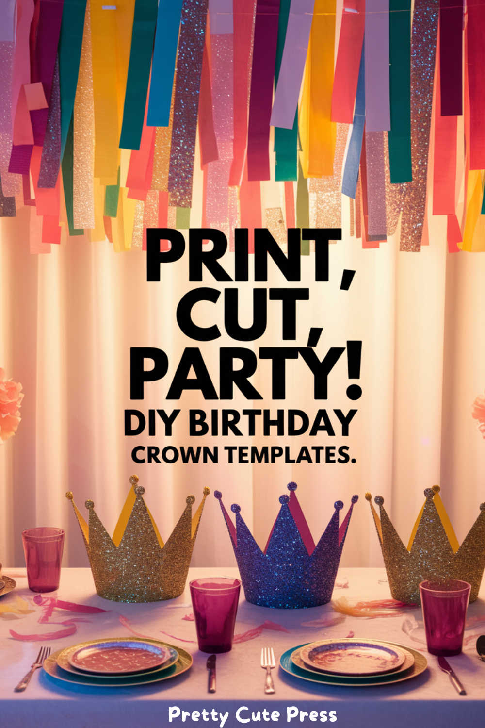 Fun & Easy Craft: Printable Birthday Paper Crown Templates Kids Will ...